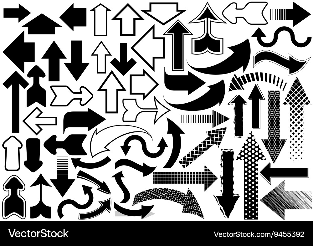 Arrow shapes Royalty Free Vector Image - VectorStock