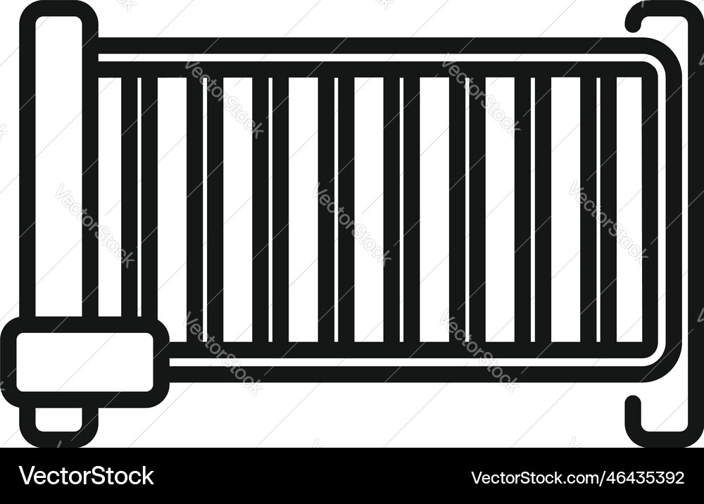 Auto gates icon outline automatic security Vector Image