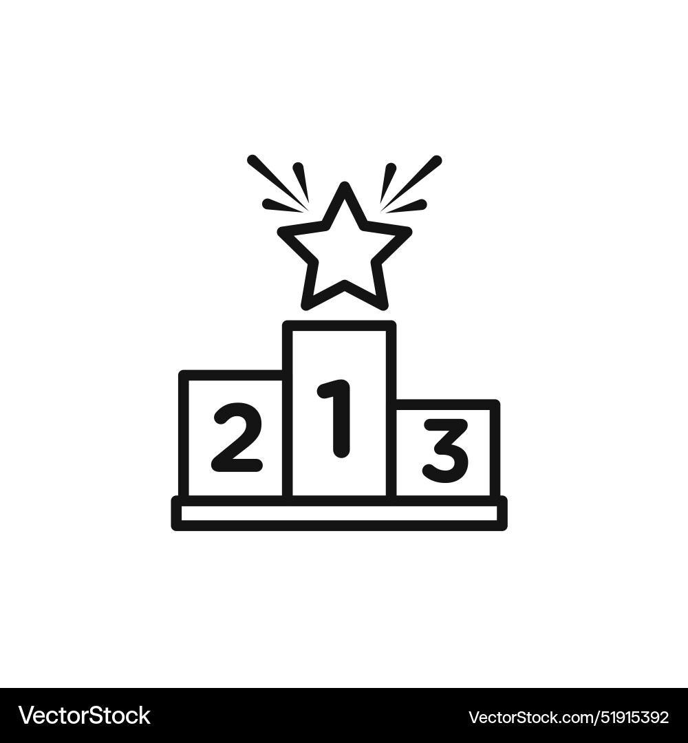 Champion podium icon set collection for web Vector Image