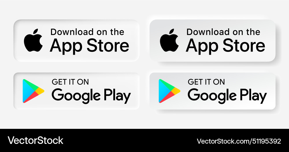 Download on the app store and get it google Vector Image