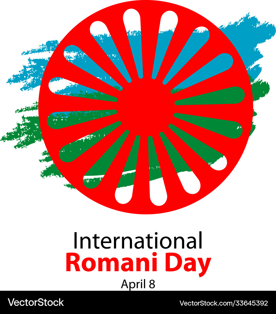 International romani day template design Vector Image