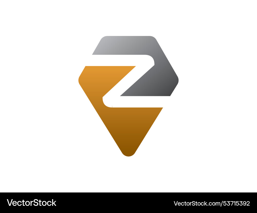 Letter z point logo or symbol template design Vector Image