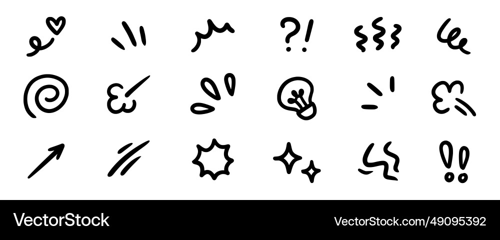 Line Movement Anime Effect Royalty Free Vector Image