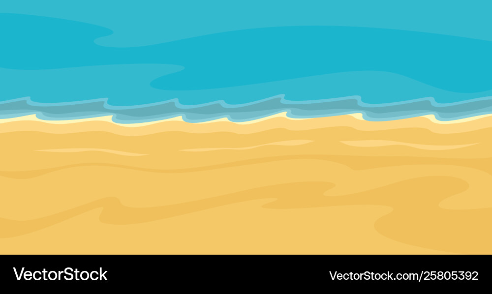 Sea beach Royalty Free Vector Image - VectorStock