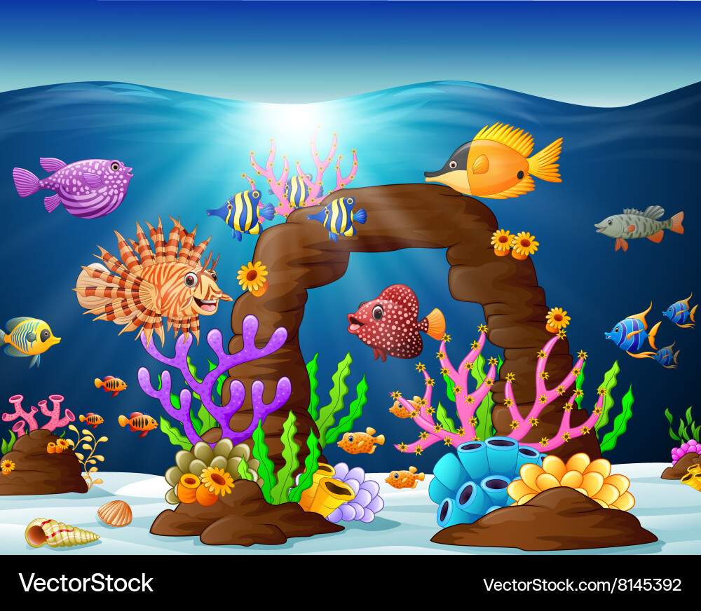 Under the sea Royalty Free Vector Image - VectorStock