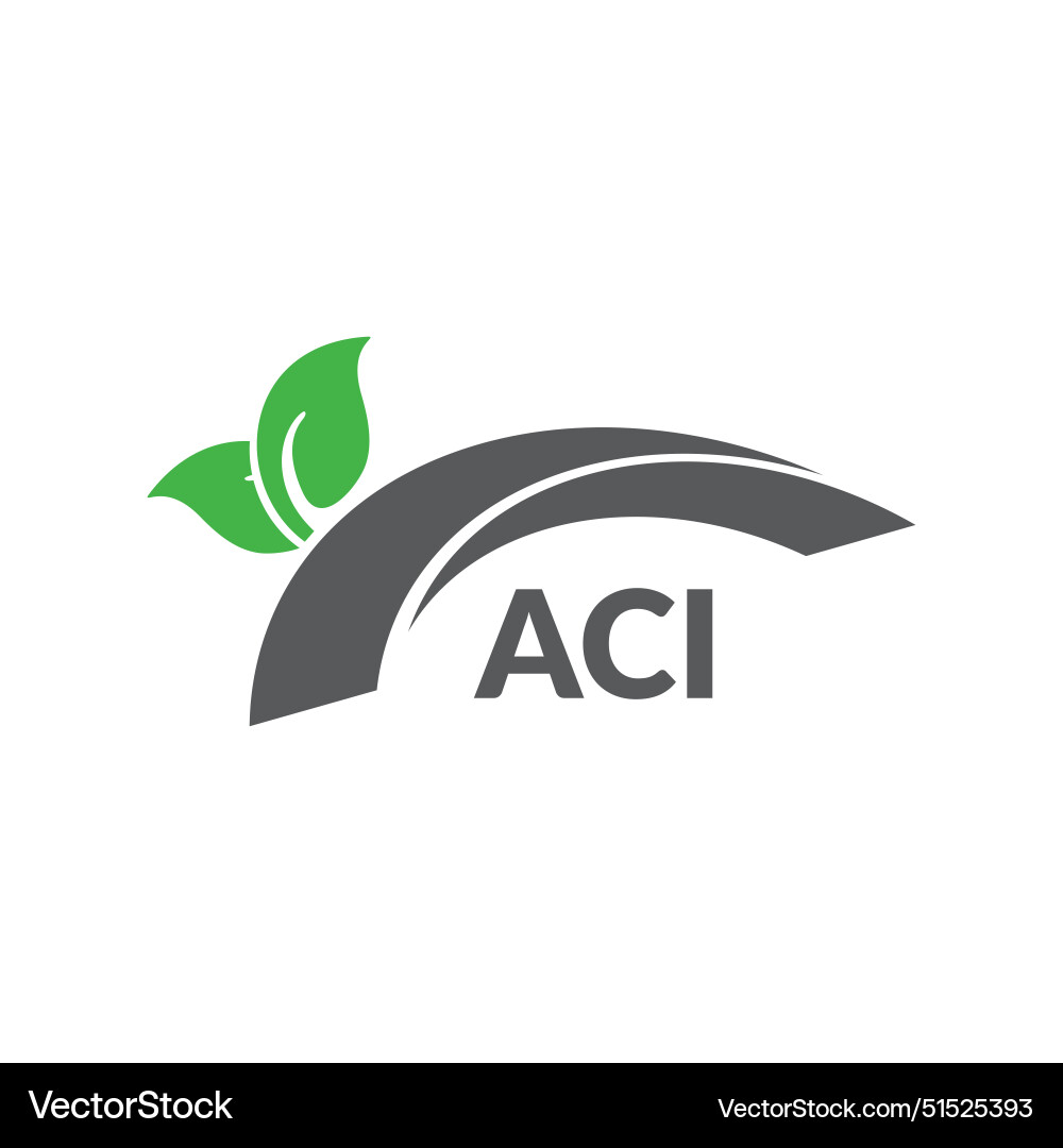 Aci letter logo design on white background Vector Image