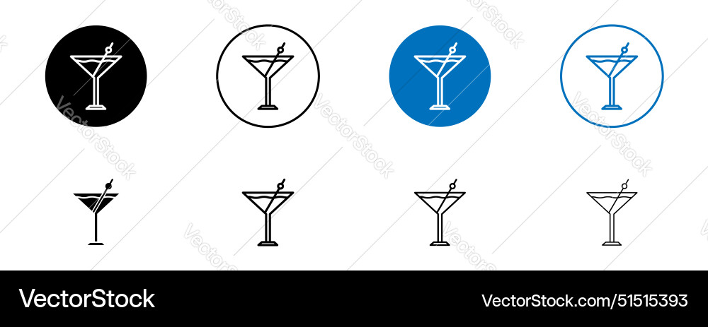 Cocktail icon Royalty Free Vector Image - VectorStock