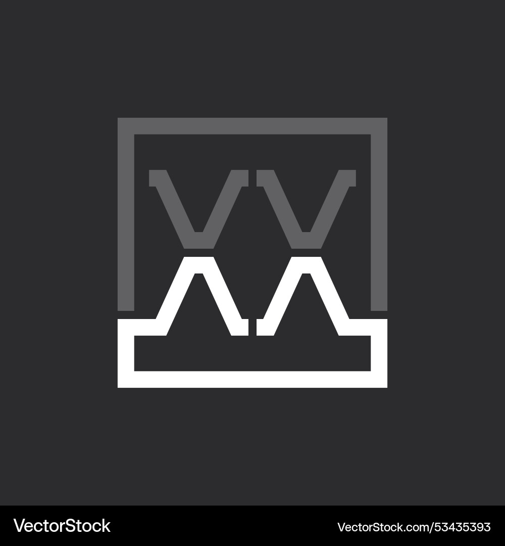 Creative modern minimalist xx letter logo design Vector Image