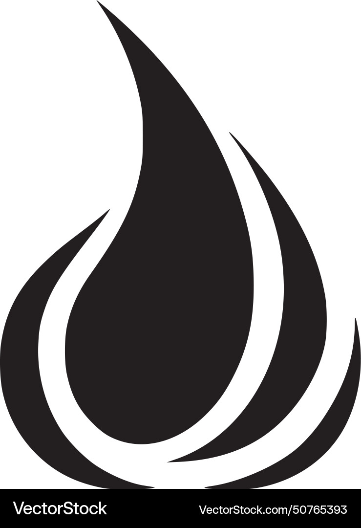 Fire - minimalist and flat logo Royalty Free Vector Image