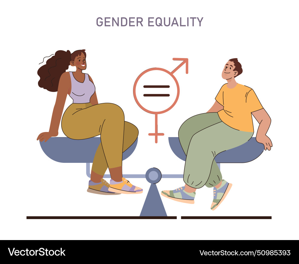 Gender equality concept Royalty Free Vector Image