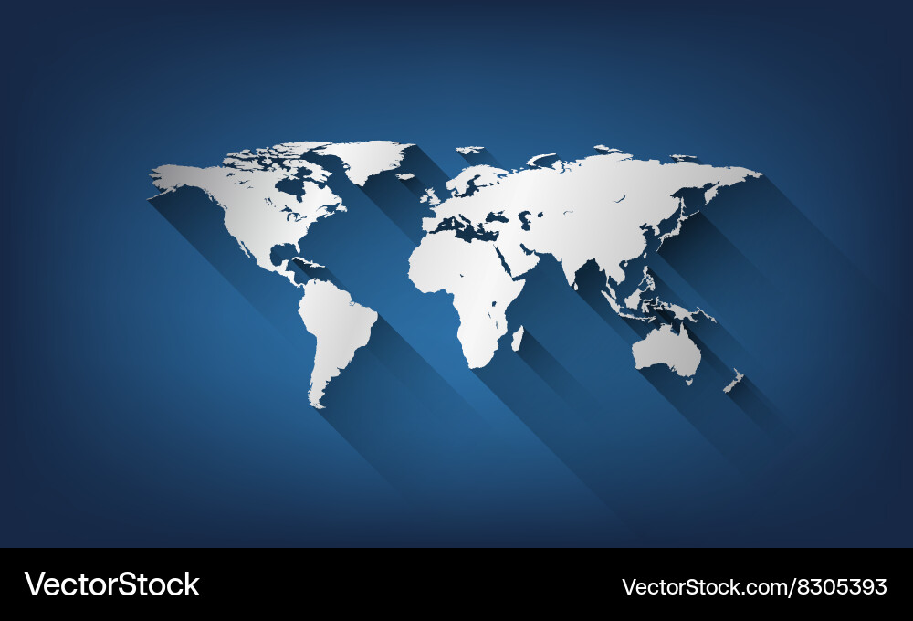Globe map of the world Royalty Free Vector Image
