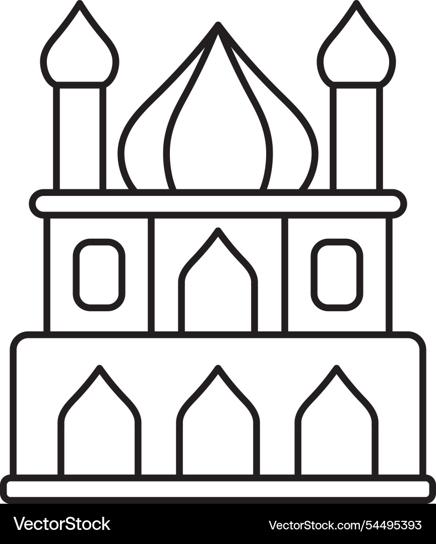 Hindu temple gurdwara Royalty Free Vector Image