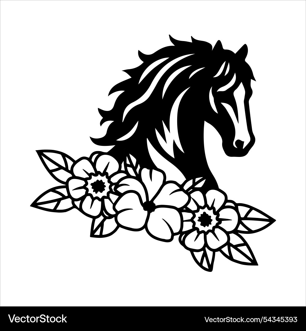 Pferd Gesicht svg Lizenzfreies Vektorbild - VectorStock