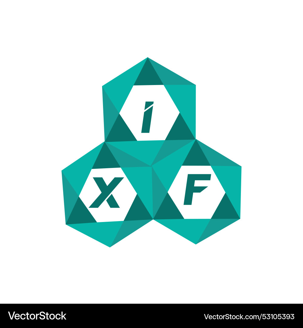 Ixf creative minimalist letter logo unique Vector Image