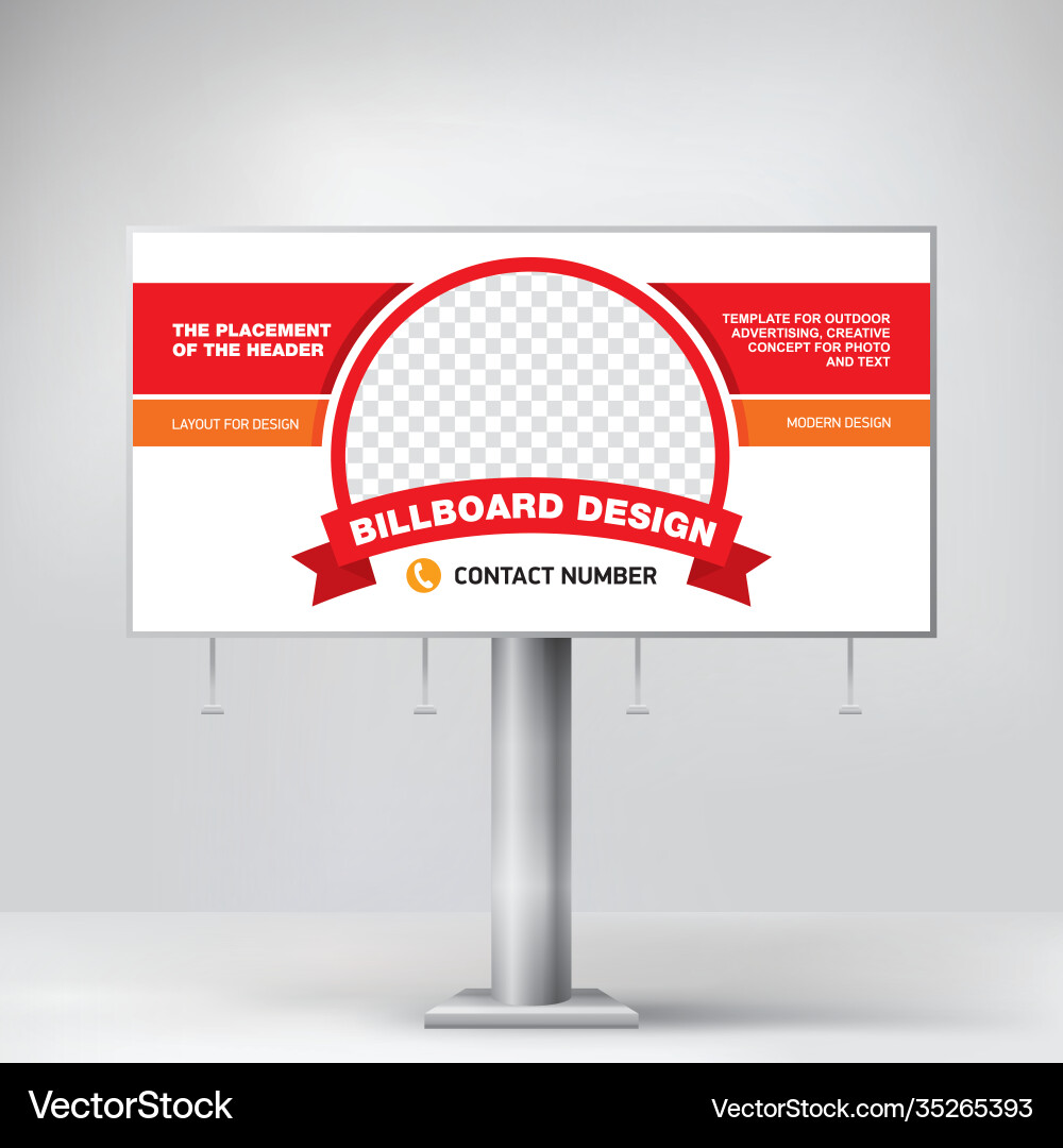 Modern Outdoor Advertising Banner Royalty Free Vector Image