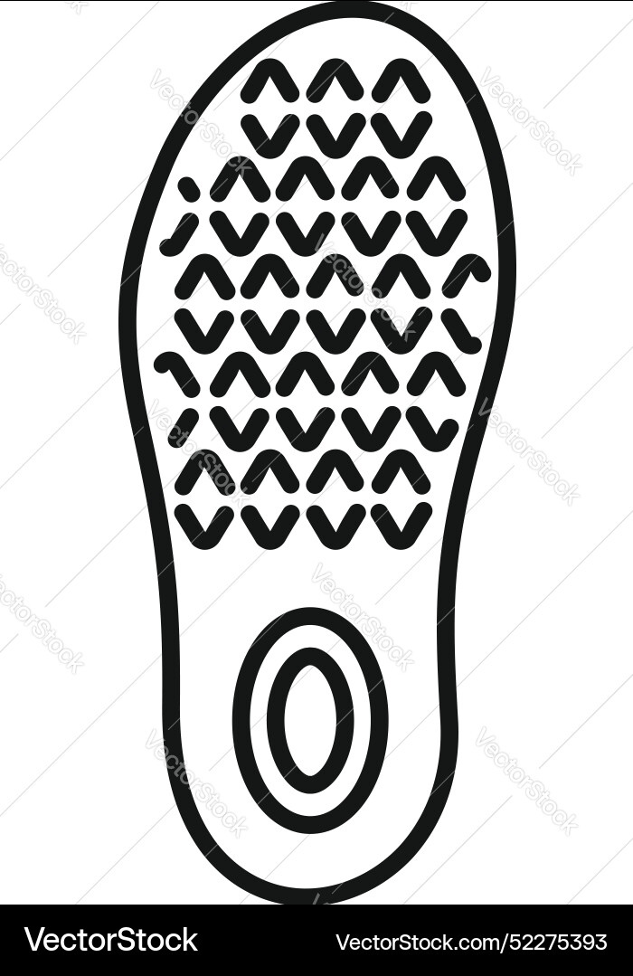 Orthopedic insole providing arch support Vector Image