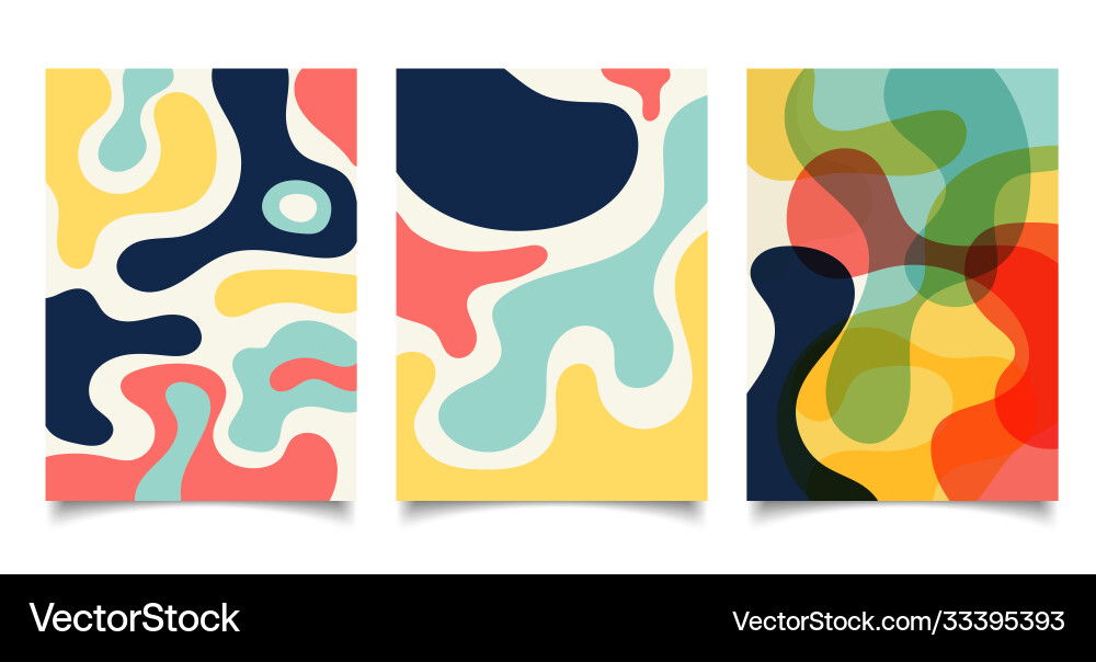 Set brochure template organic shapes design Vector Image