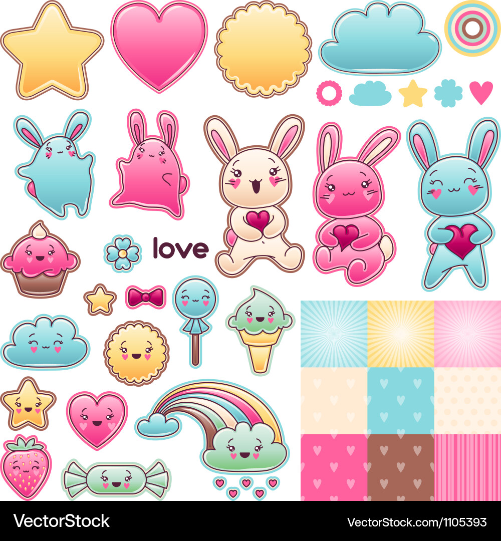 Kawaii Valentine Vector Images (over 8,900)