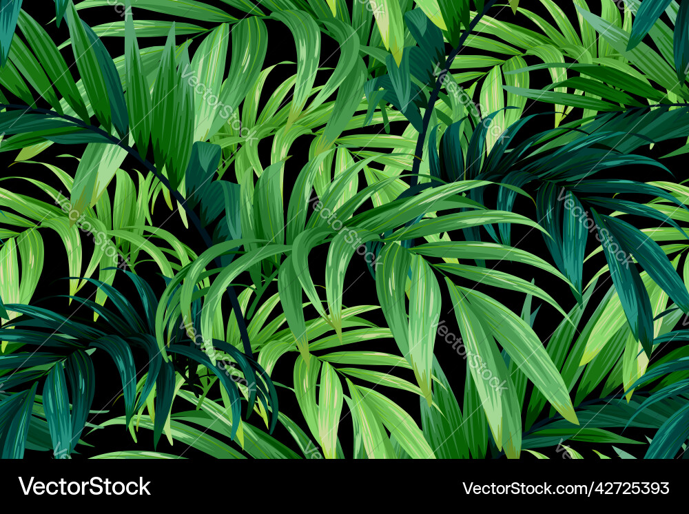 Tropical Palm Leaf Pattern Royalty Free Vector Image