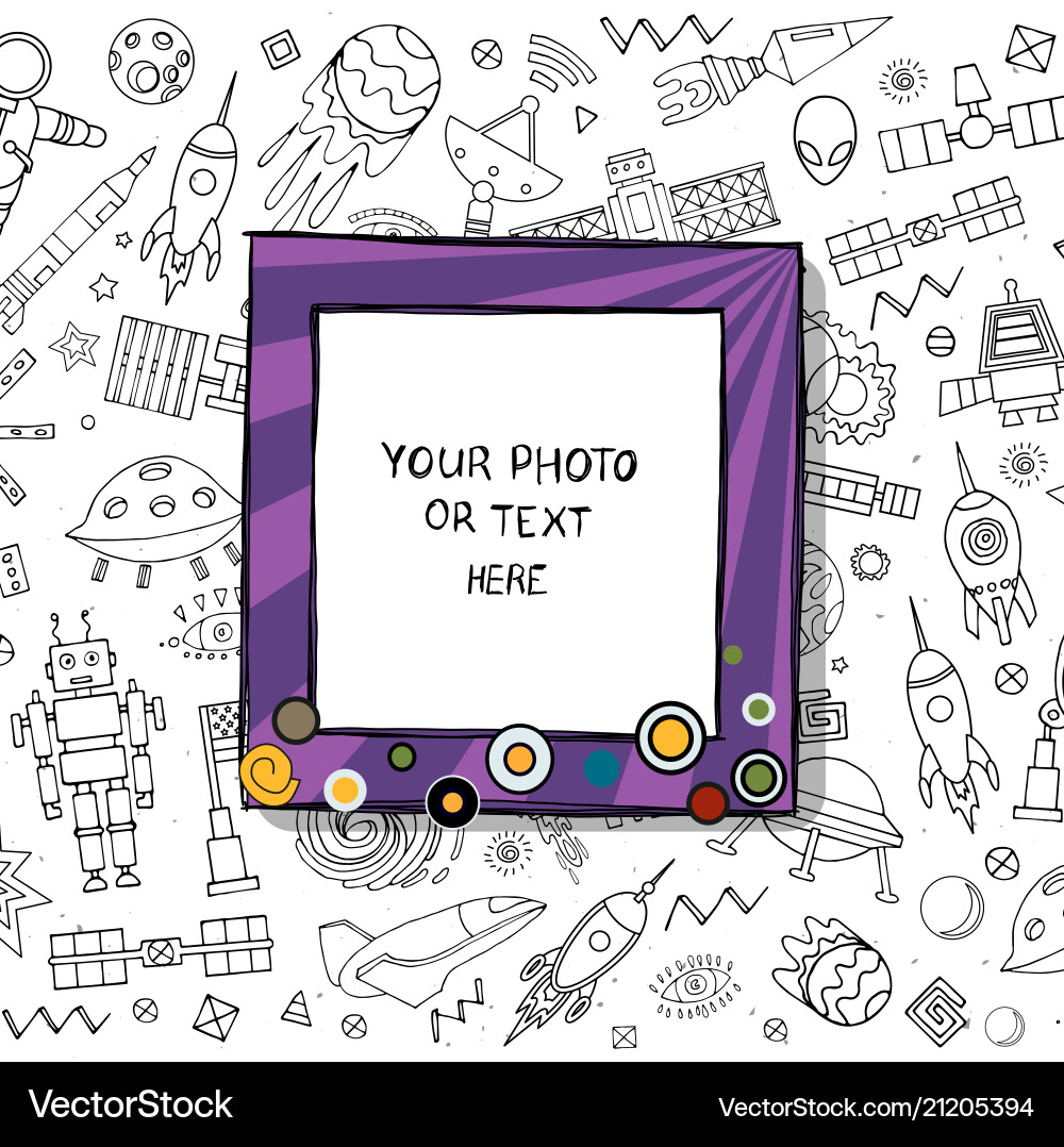 Cartoon template frame Royalty Free Vector Image