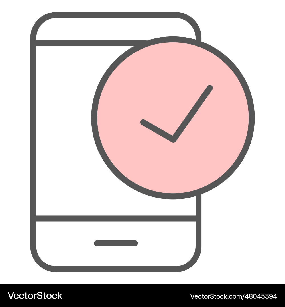 Confirmation app notification color icon Vector Image