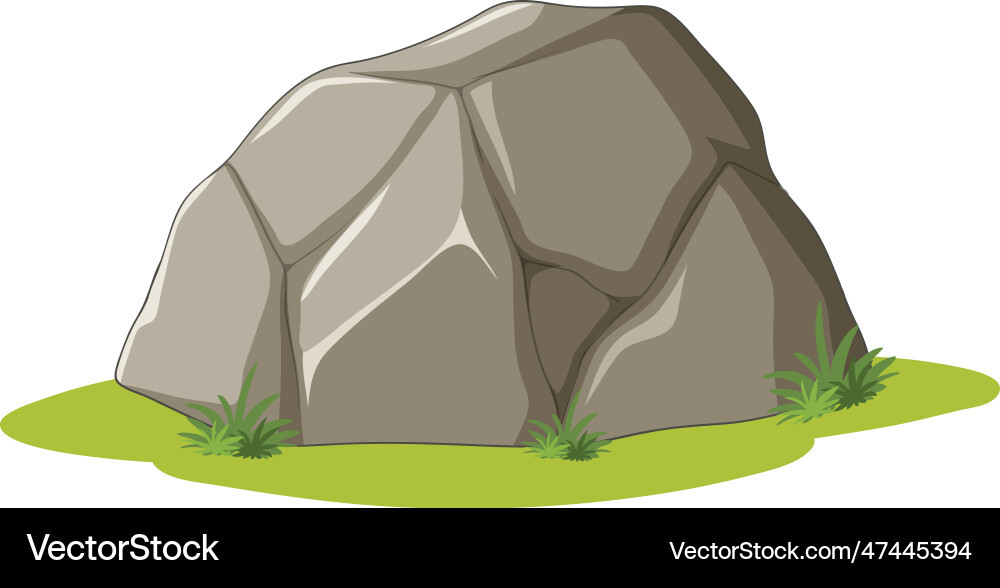 Isolated rock in nature cartoon Royalty Free Vector Image