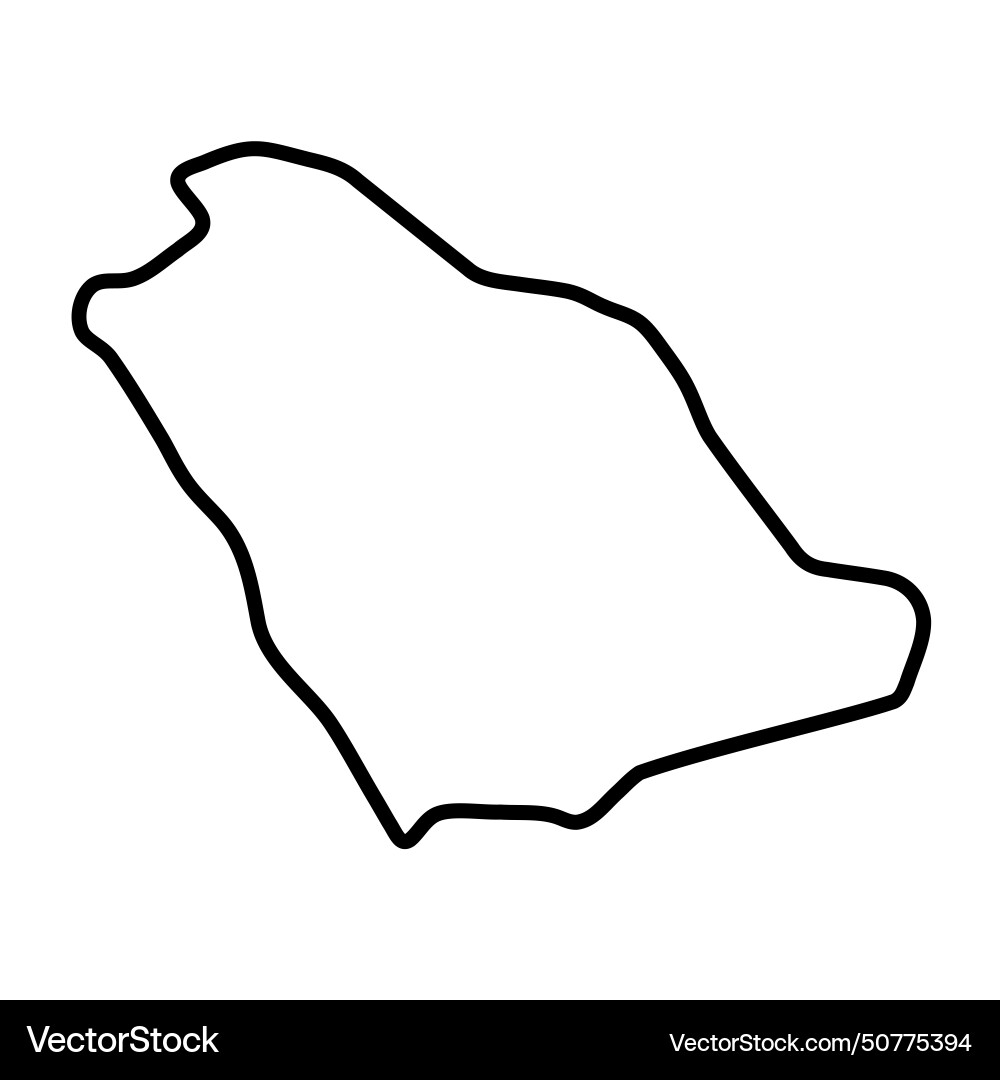 Saudi arabia map outline