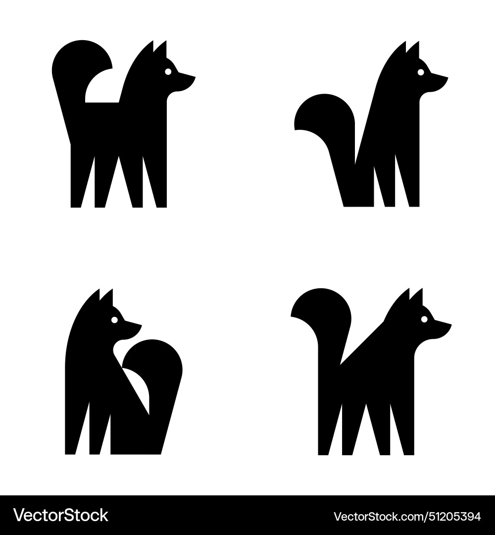 Set of dog logo Royalty Free Vector Image - VectorStock