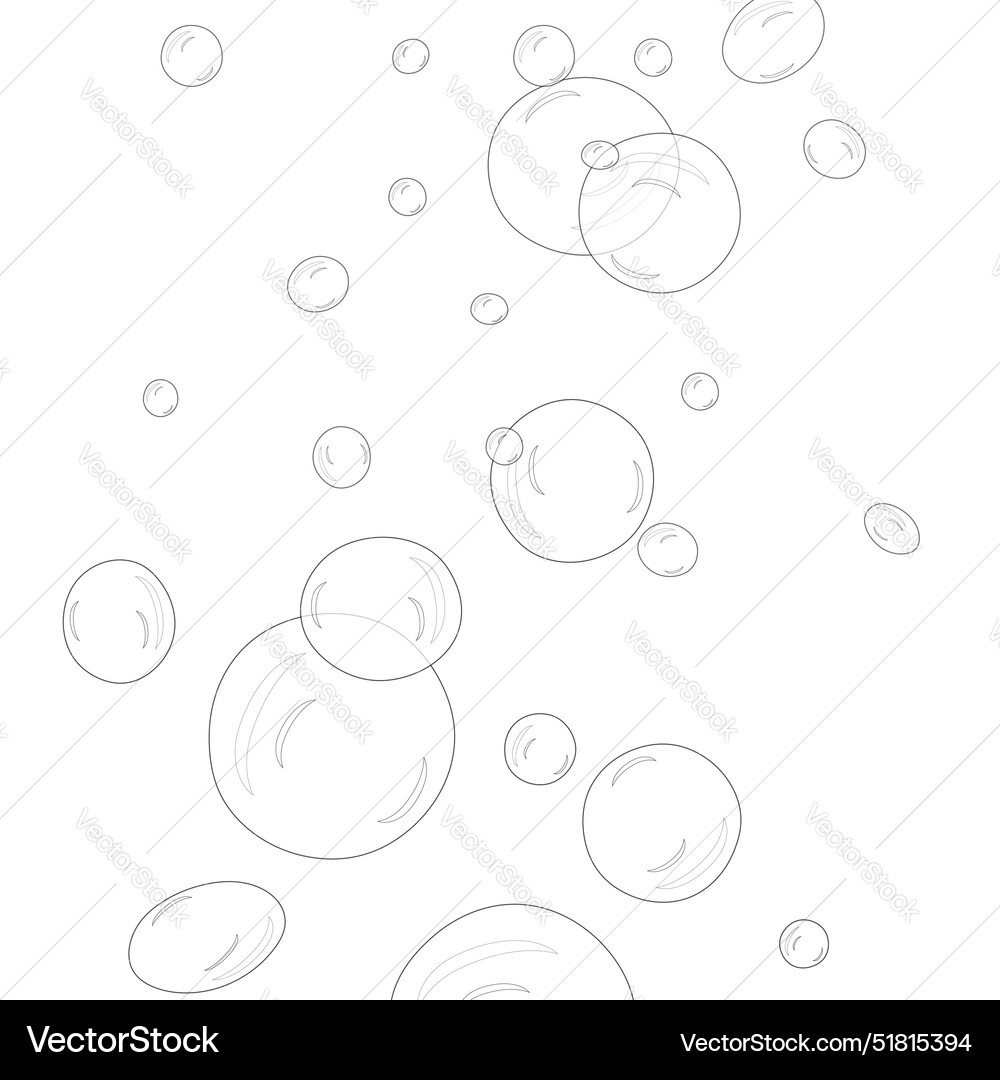 Summertime bubbles coloring page Royalty Free Vector Image