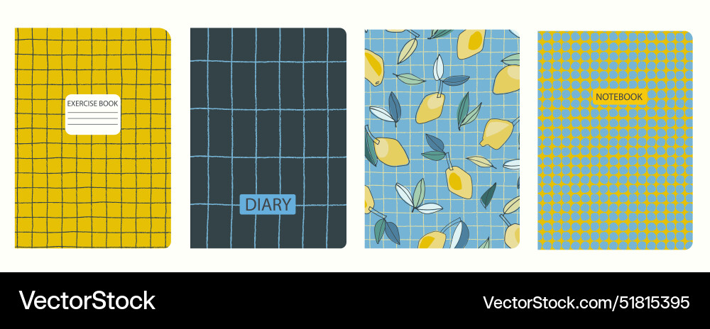 Cover page templates with hand drawn lemon Vector Image