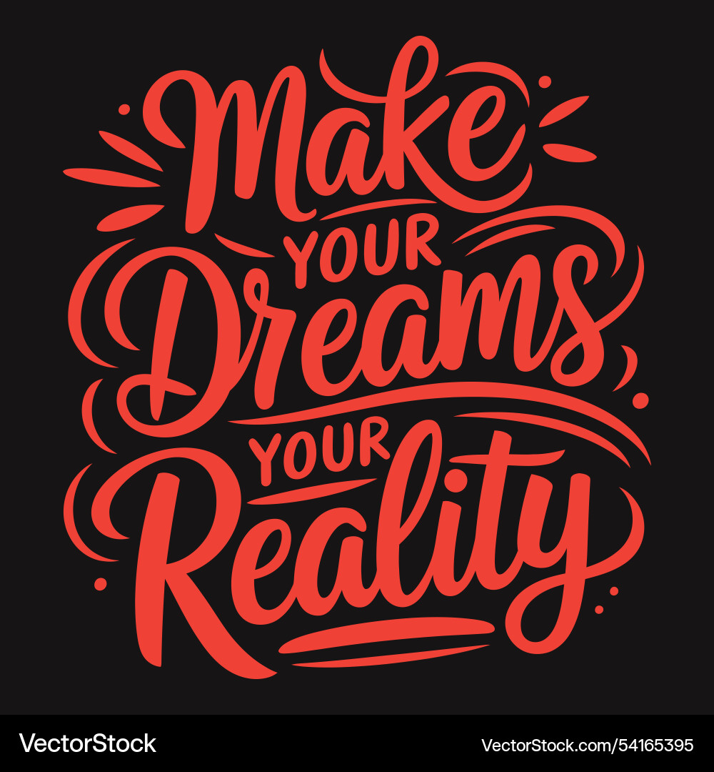 Dream big chase bigger - bold typography Vector Image