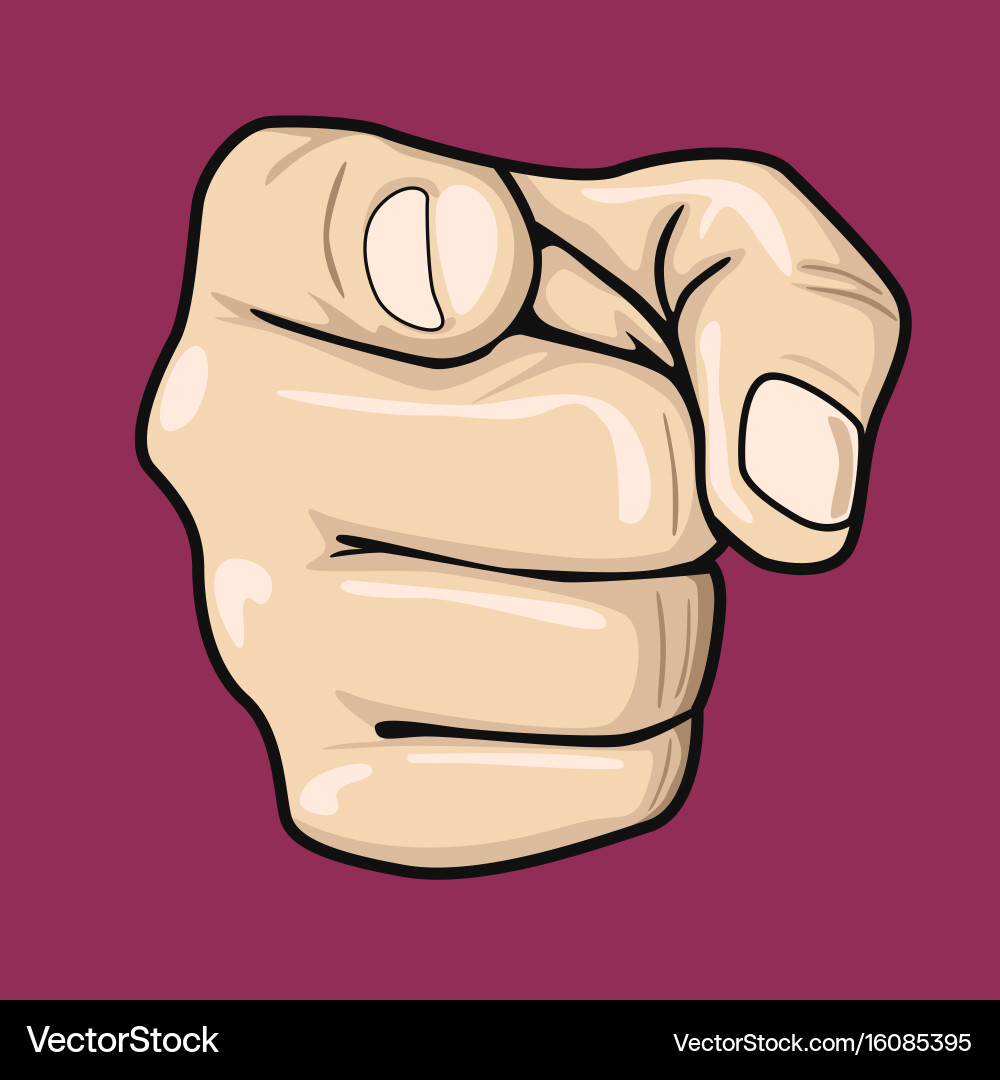 Index Finger Pointing Vector
