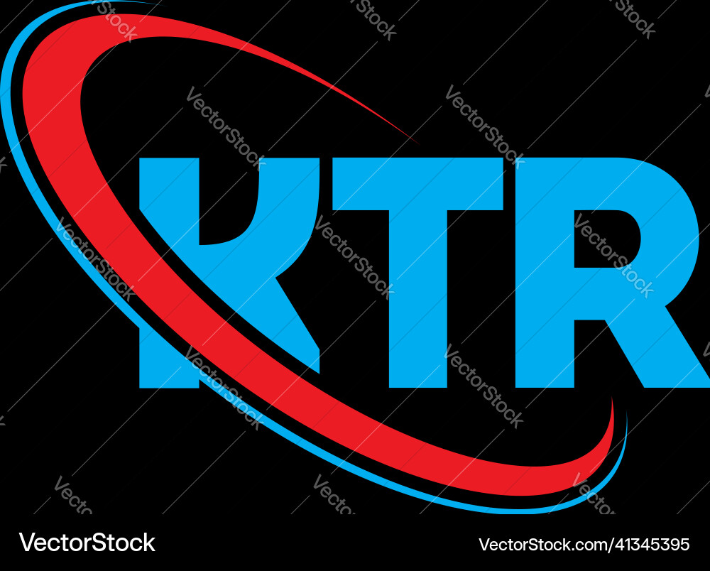 Ktr logo letter design Royalty Free Vector Image