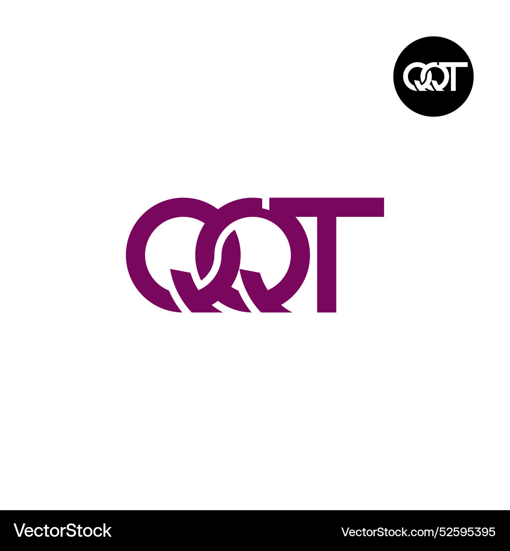 Qqt logo letter monogram design Royalty Free Vector Image