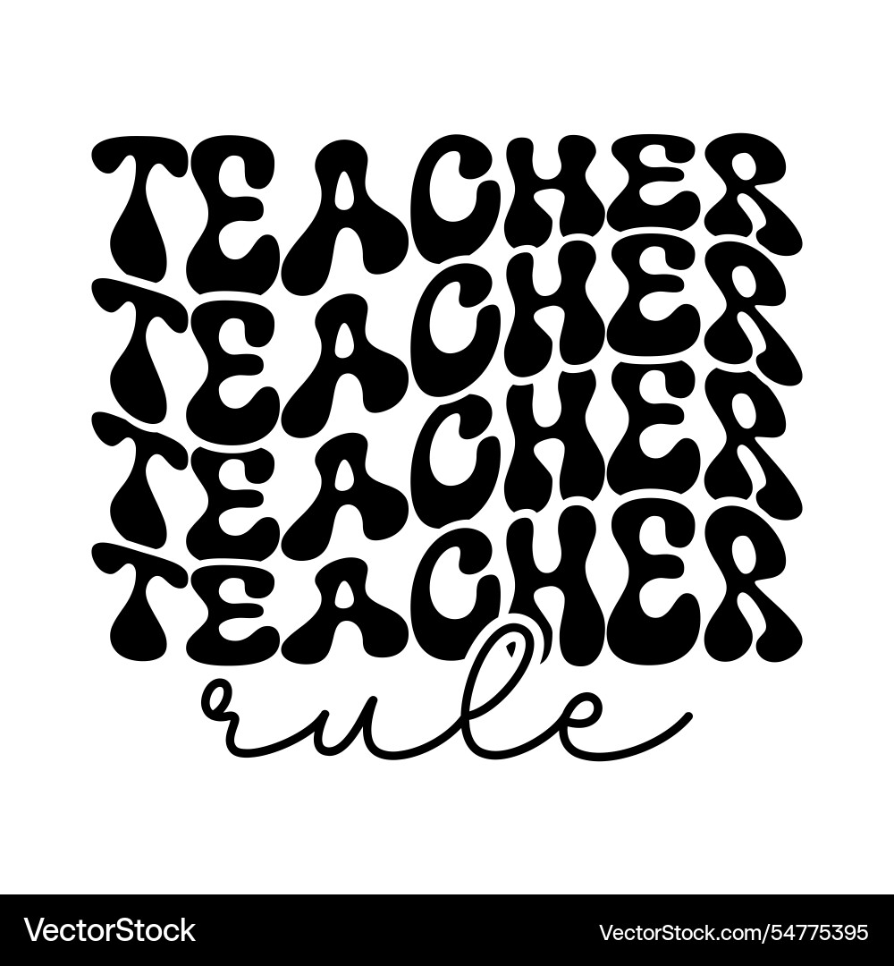 Teacher rule svg design Royalty Free Vector Image