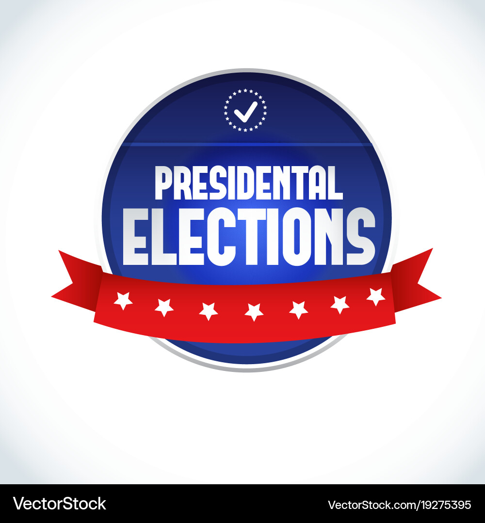 Usa presidential election lable Royalty Free Vector Image