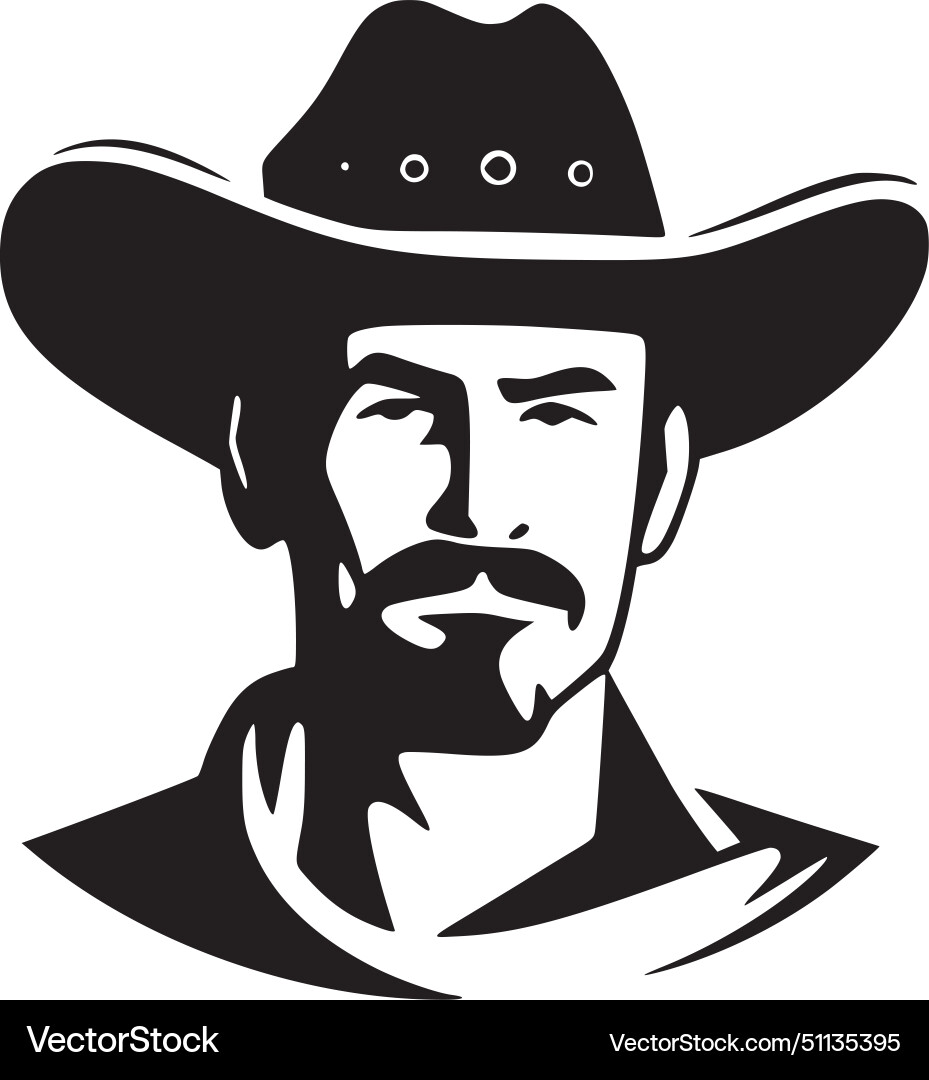 Western - black and white Royalty Free Vector Image