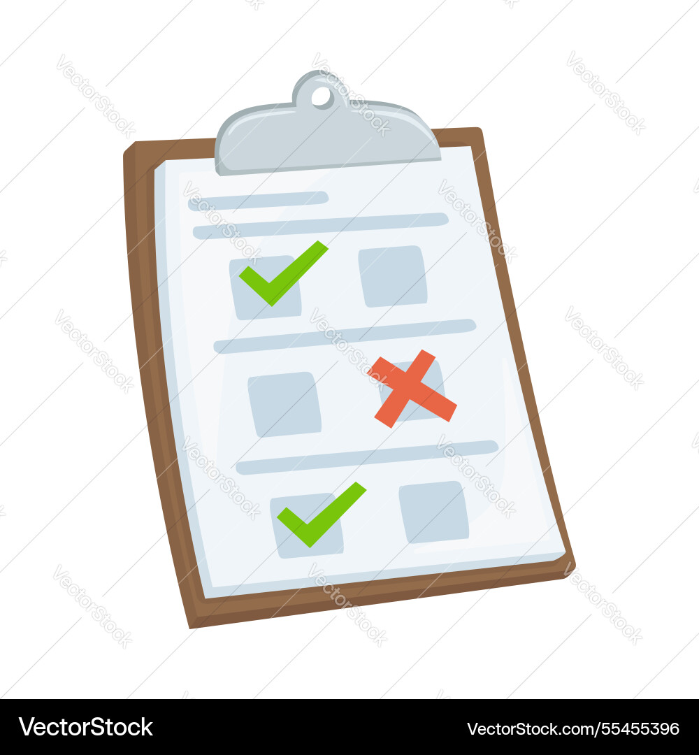Checklist sign emoji icon symbol Royalty Free Vector Image