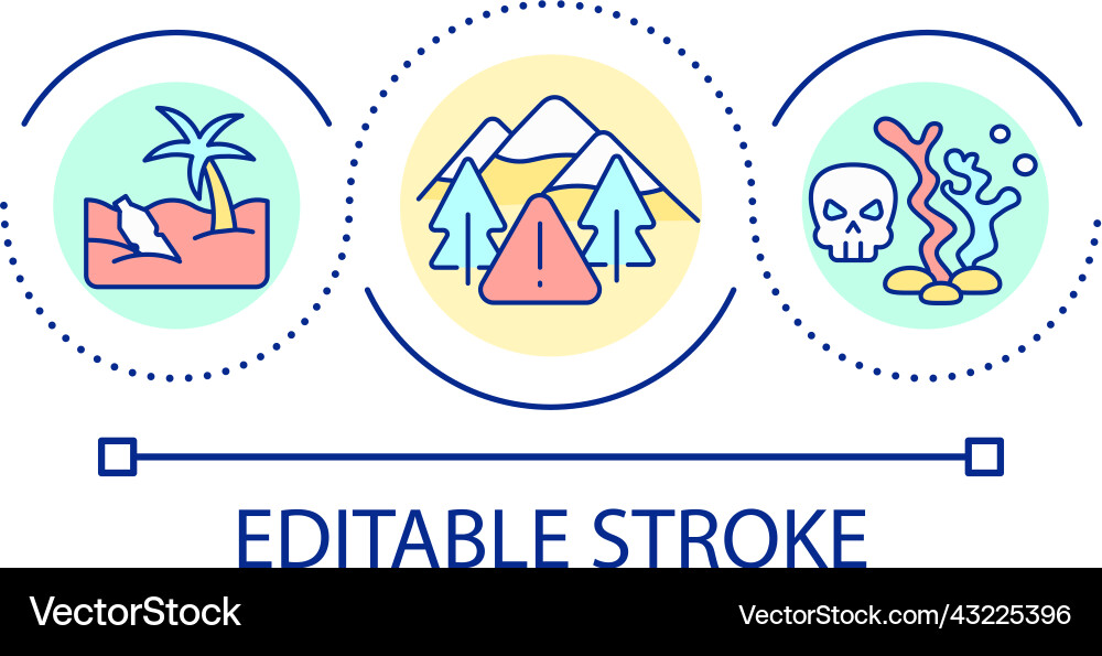 Destruction of ecosystems loop concept icon Vector Image