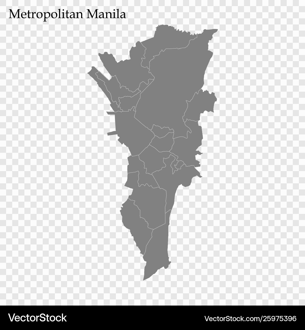 High quality map region philippines Royalty Free Vector