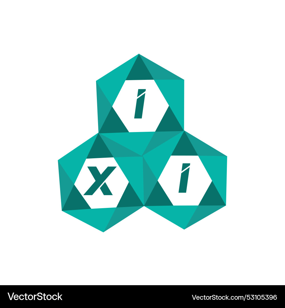 Ixi creative minimalist letter logo unique Vector Image