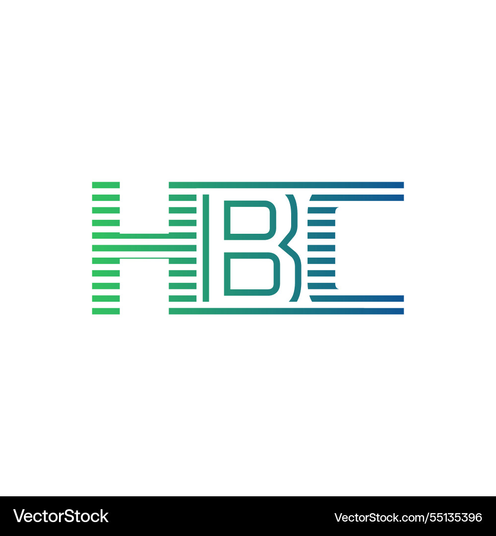 Modern hbc logo design letter minimalist Vector Image