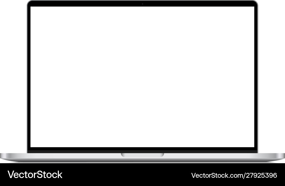 Modern laptop mockup front view Royalty Free Vector Image