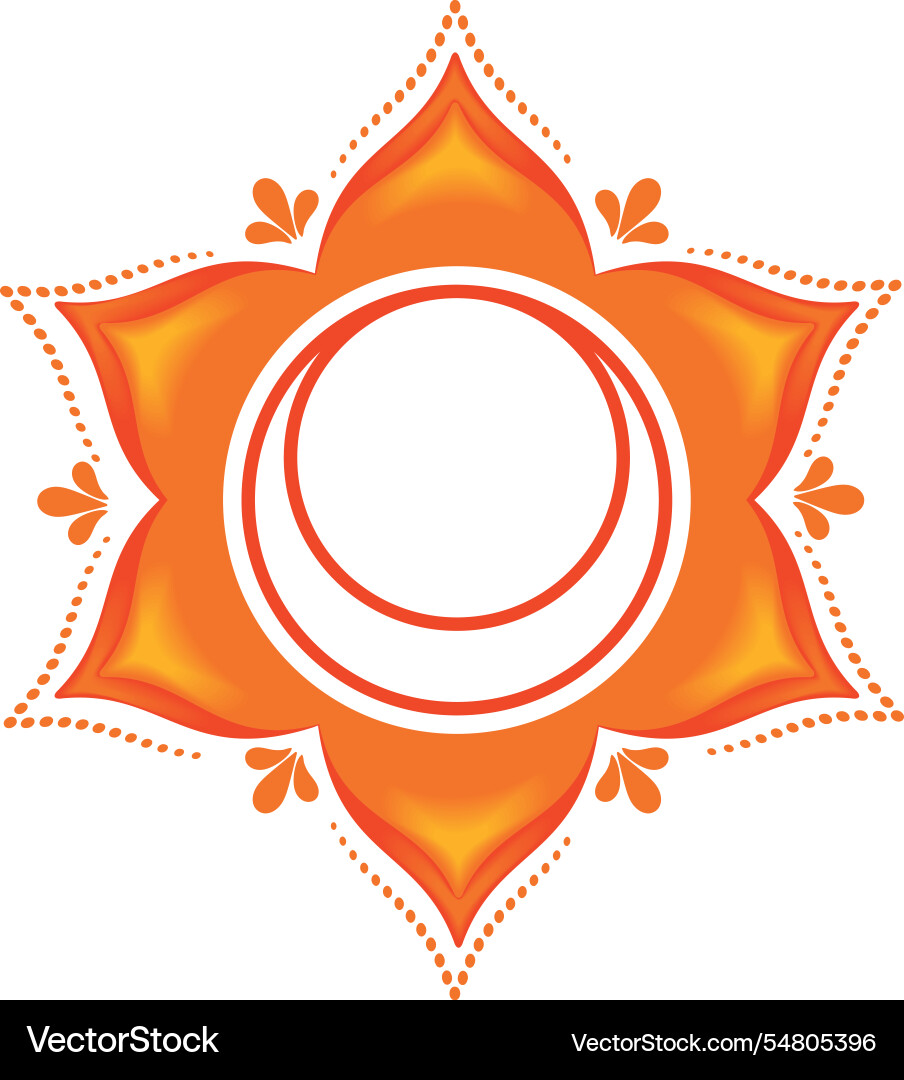 Swadhisthana sacral chakra icon Royalty Free Vector Image