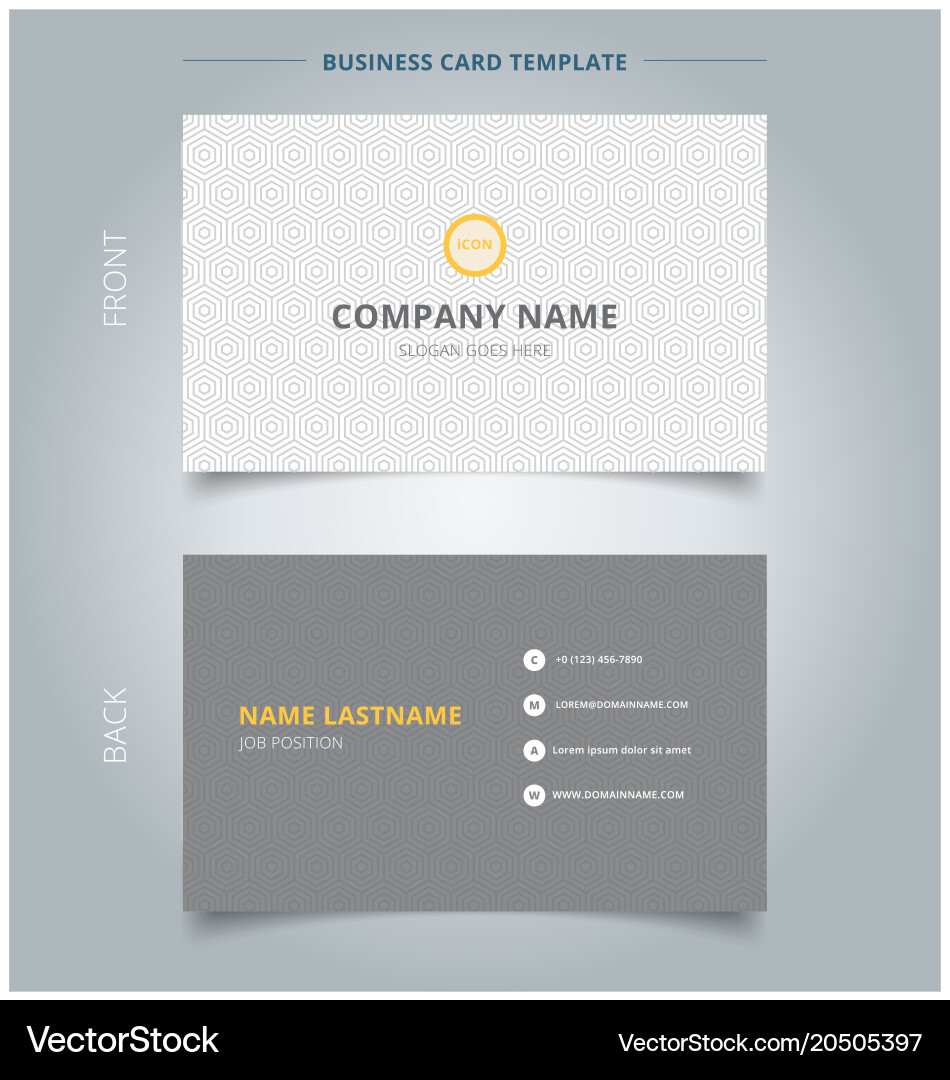 Creative business card and name template Vector Image