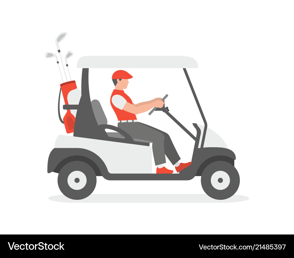 Golf cart Royalty Free Vector Image - VectorStock