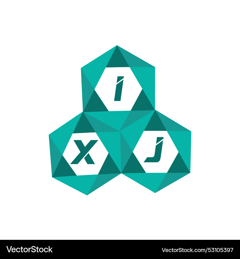 Ixj creative minimalist letter logo unique Vector Image