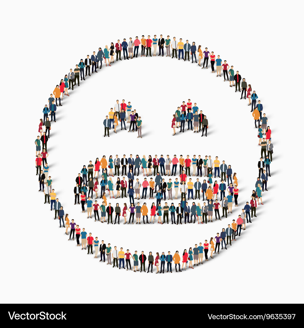 People emoticon smiley icon Royalty Free Vector Image
