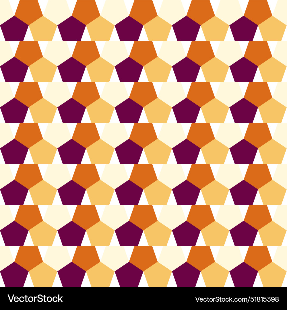 Autumn seamless pattern polygon 6 sides fall Vector Image