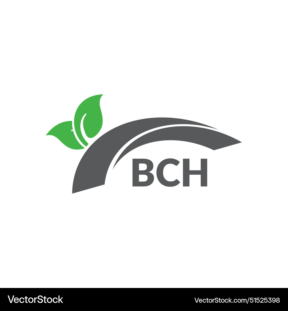 Bch letter logo design on white background Vector Image
